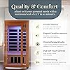 DYNAMIC SAUNAS Barcelona 1- to 2-Person Low EMF FAR Infrared Sauna with Red Light Therapy ...