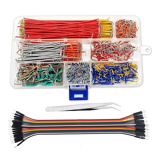Minidodoca 840 Pcs Breadboard Jumper Wire Cables for Arduino, 14 Values ...