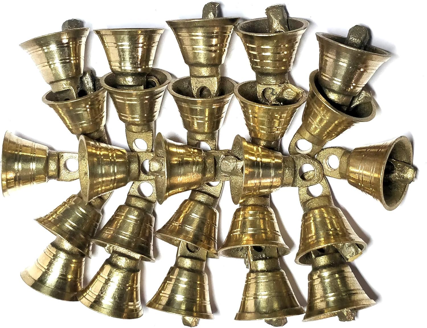 AzKrafts Pack of 100 Small Mini 1 inch Brass Bells Bulk Lot for Crafts ...
