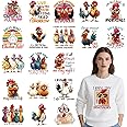 Amazon.com: Falueqg Chicken Lovers Iron on Transfers - 16Pcs Dtf ...