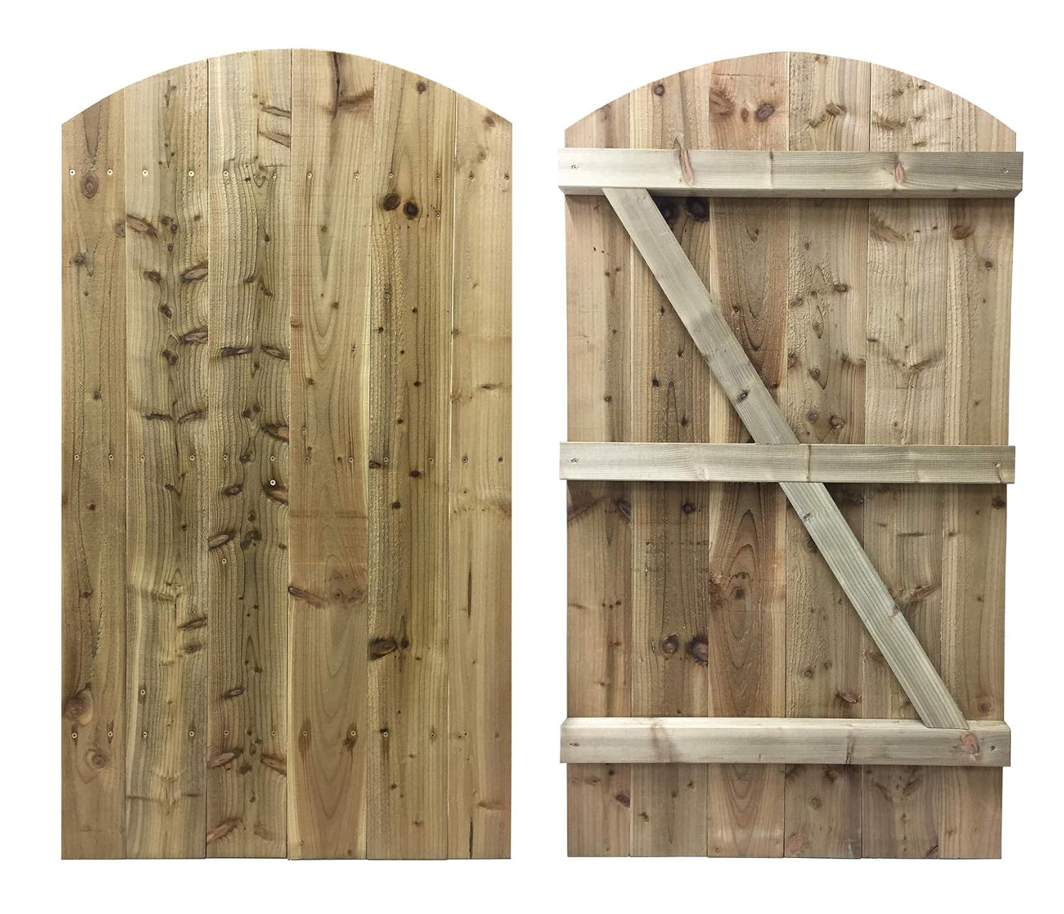 LLB Woodcraft Wooden Bespoke Garden Gate/Arch top/Tanalised Treated ...