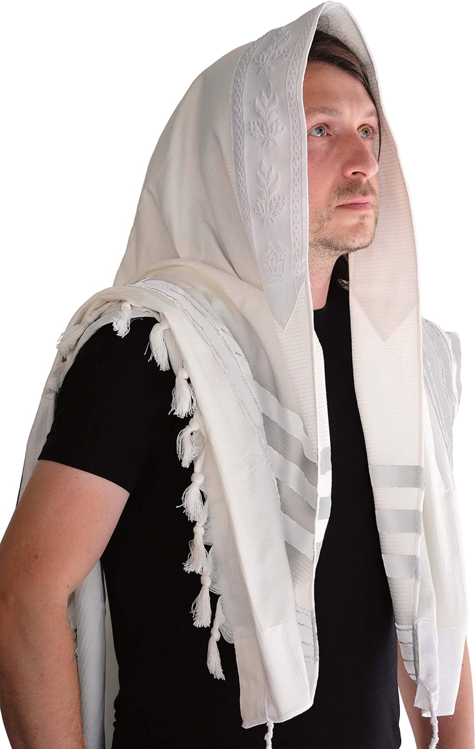 Tallit Prayer Shawl Cotton Kosher Tallit Gadol Tzitzit for Prayer Wash ...