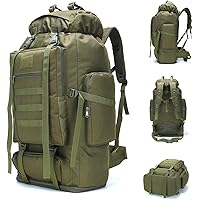 Amazon.com: HongXingHai 70L/100L Hiking Camping Backpack MOLLE Rucksack ...