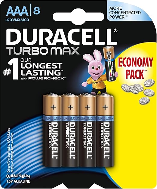 Duracell Turbo Max AAA Alkaline Batteries - 8 Counts: Buy Online at ...