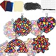 Amazon.com: Lonfliness 32Pcs Window Suncatcher Kit Christmas Window Art ...