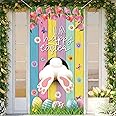 Amazon.com: Easter Door Cover Bunny Egg Rabbit Decor Daisy Decorations ...