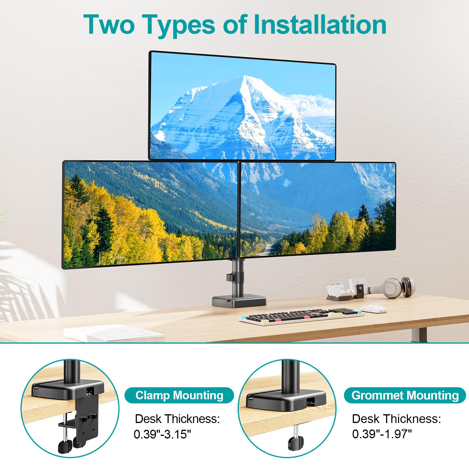 Mua MOUNT PRO Triple Monitor Mount for Max 32" Computer Screen ...