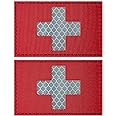 Amazon.com: ZESION 2Pcs Reflective Red Cross Medic Patches,Medical Red Cross Morale Hook and ...