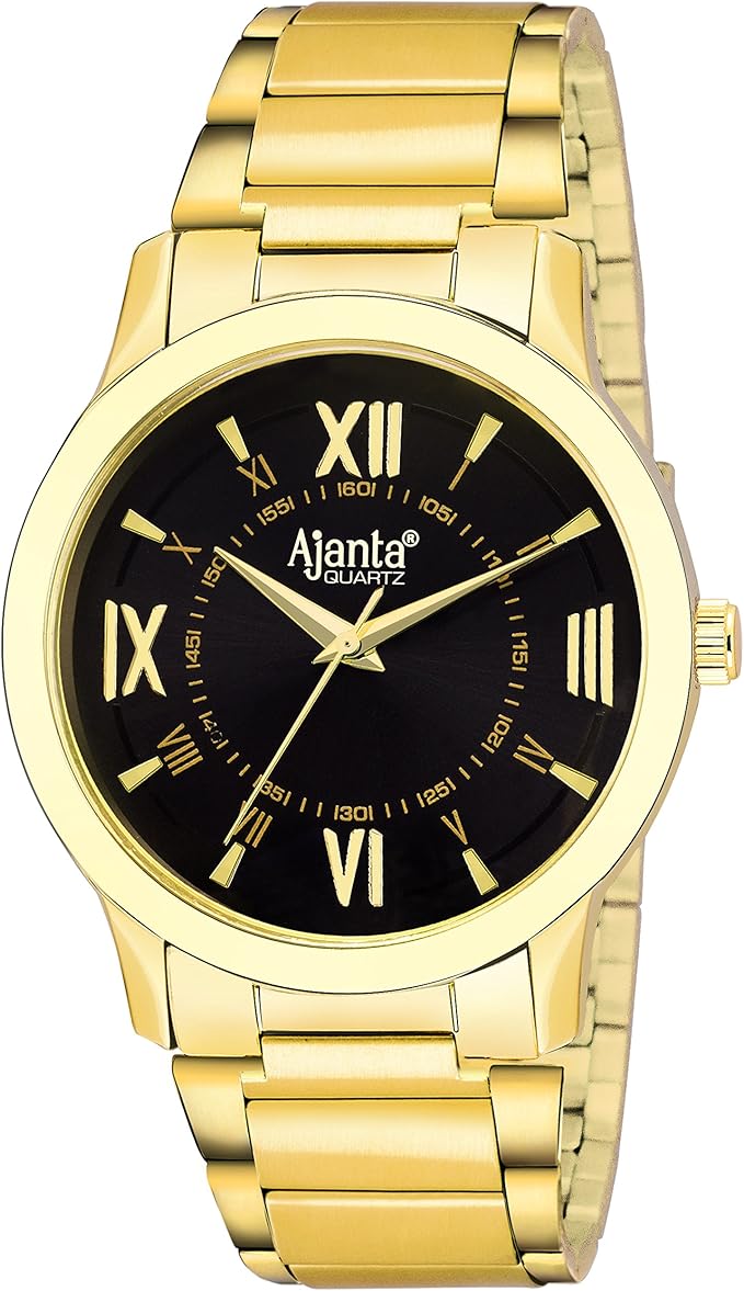 Buy Ajanta's Analogue Black Dial Men's Watch AQ-036-BL Online at Low ...