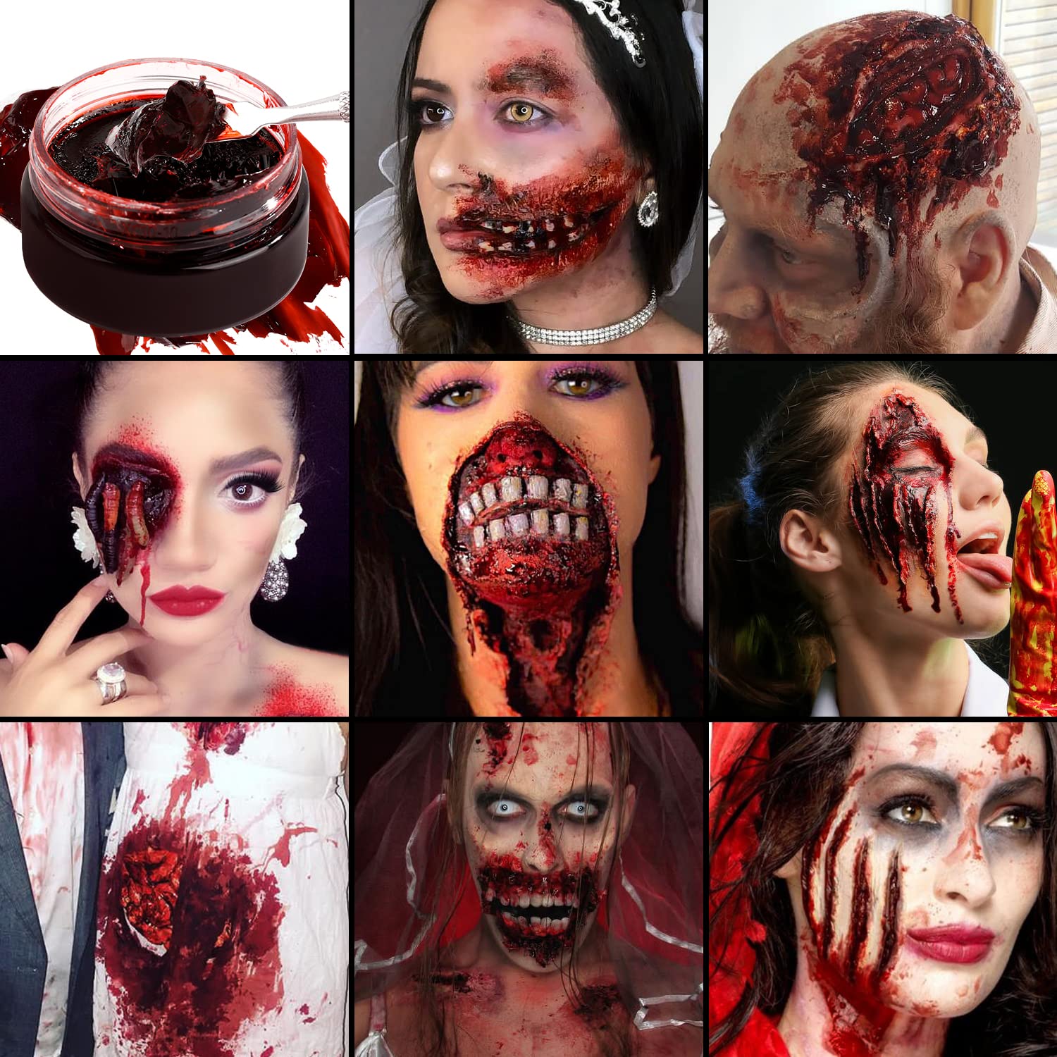 Mua DE'LANCI Sfx Makeup Kit, Modeling Scar Wax 2.1Oz + Fake Blood Scabs ...