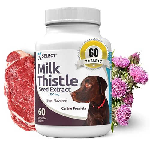 K9 Select Milk Thistle for Dogs, 100mg - 60 Beef Flavored Tablets ...