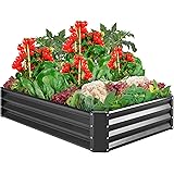 Amazon.com: Best Choice Products 6x3x2ft Outdoor Metal Raised Garden ...
