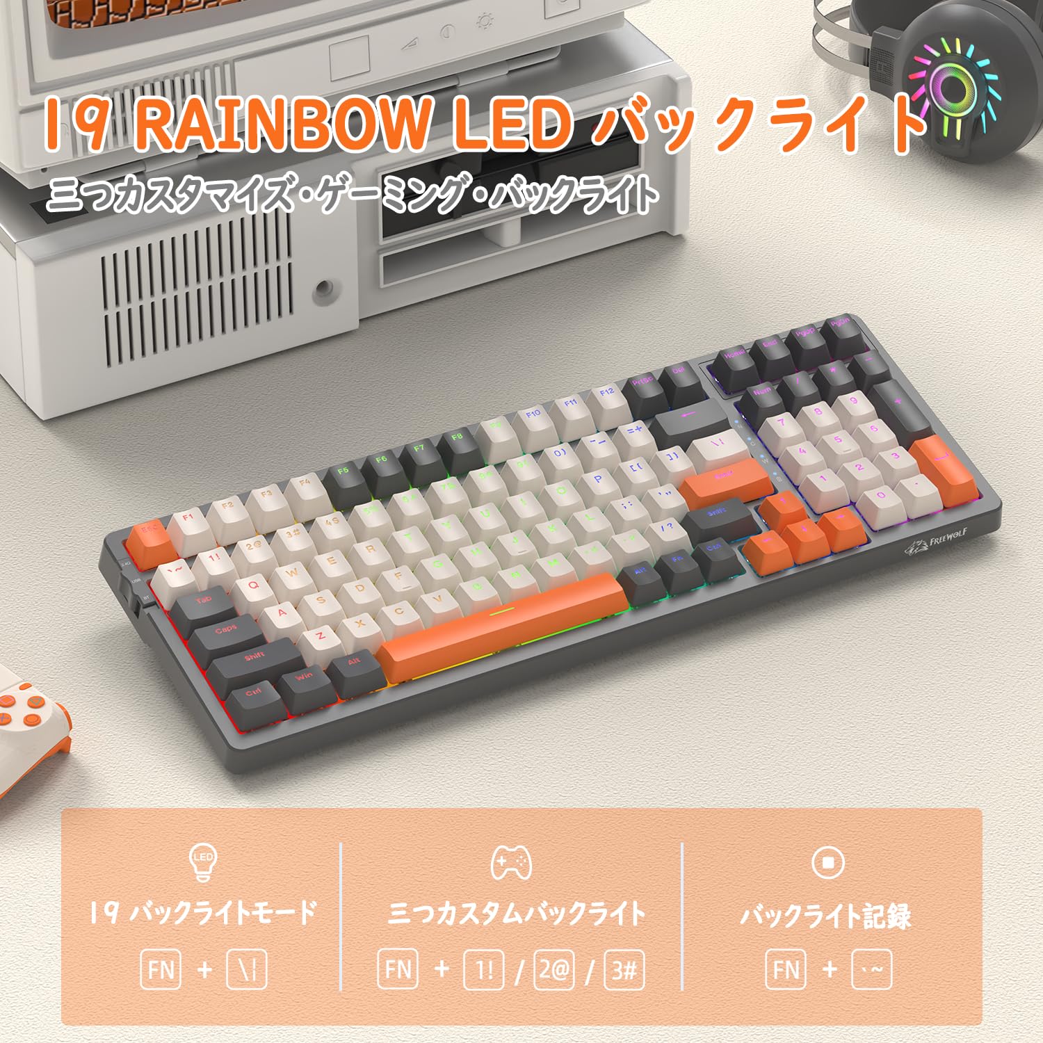 Mua ZIYOU LANG K8 Gaming Keyboard, Wireless Mechanical Keyboard, 100 ...