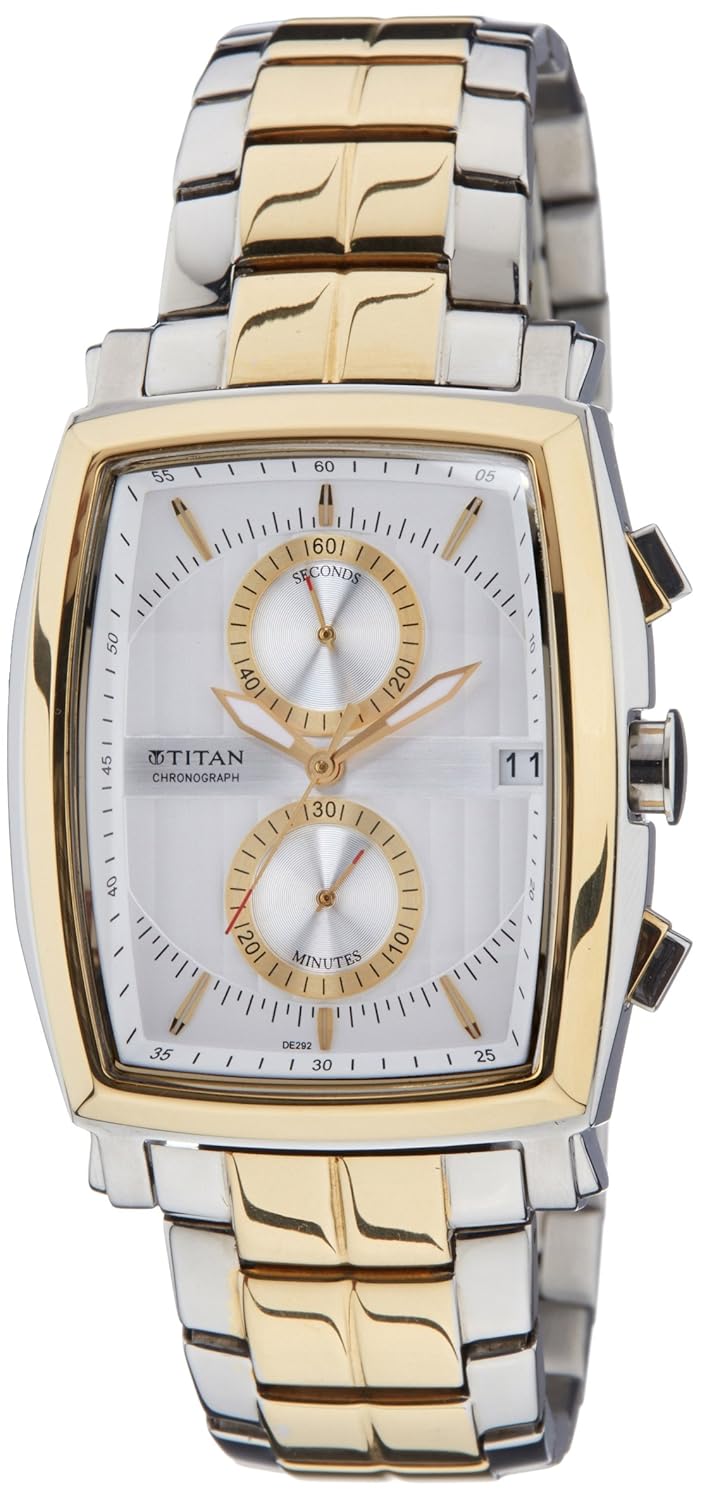 Buy Titan Chronograph White Dial Men's Watch - 1660BM01 Online at Low ...