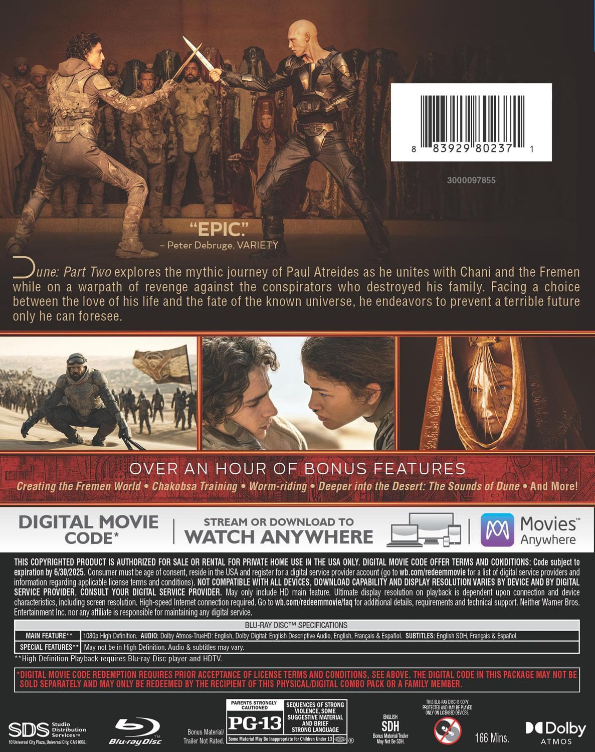 Mua Dune: Part Two (Blu-ray + Digital) Dune: Part Two (Blu-ray ...