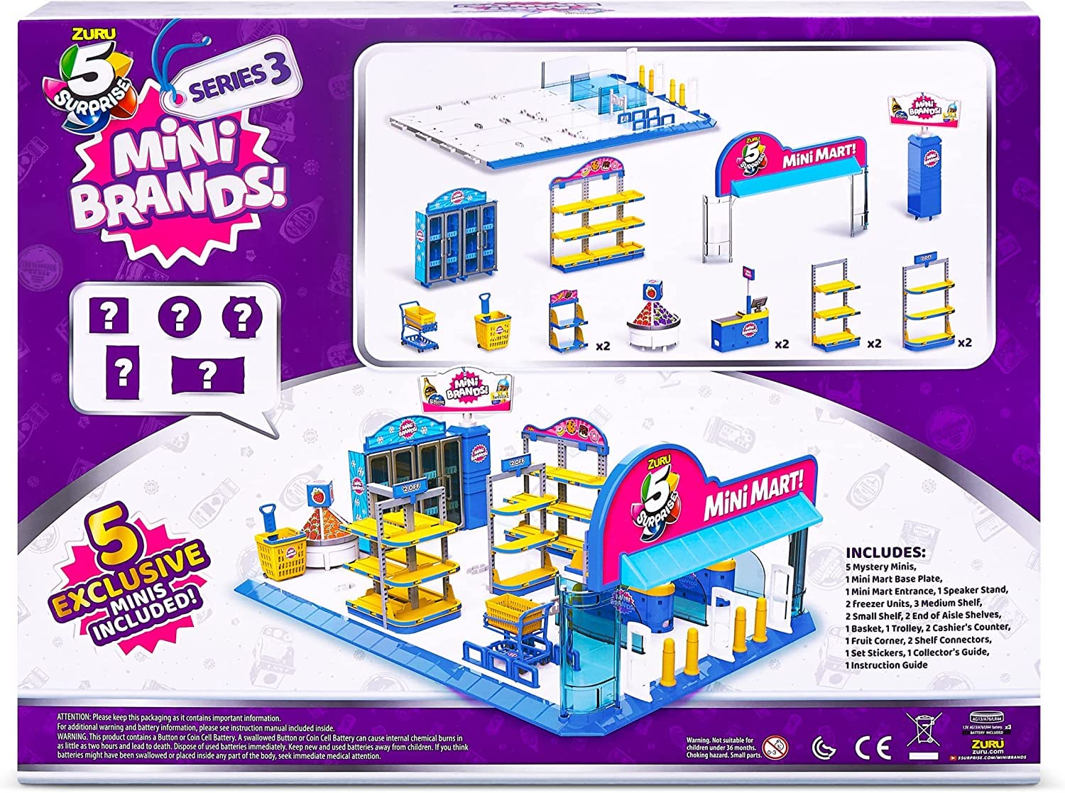 Mua ZURU 5 Surprise Mini Brand Minimart Playset Series 3 with 5 ...