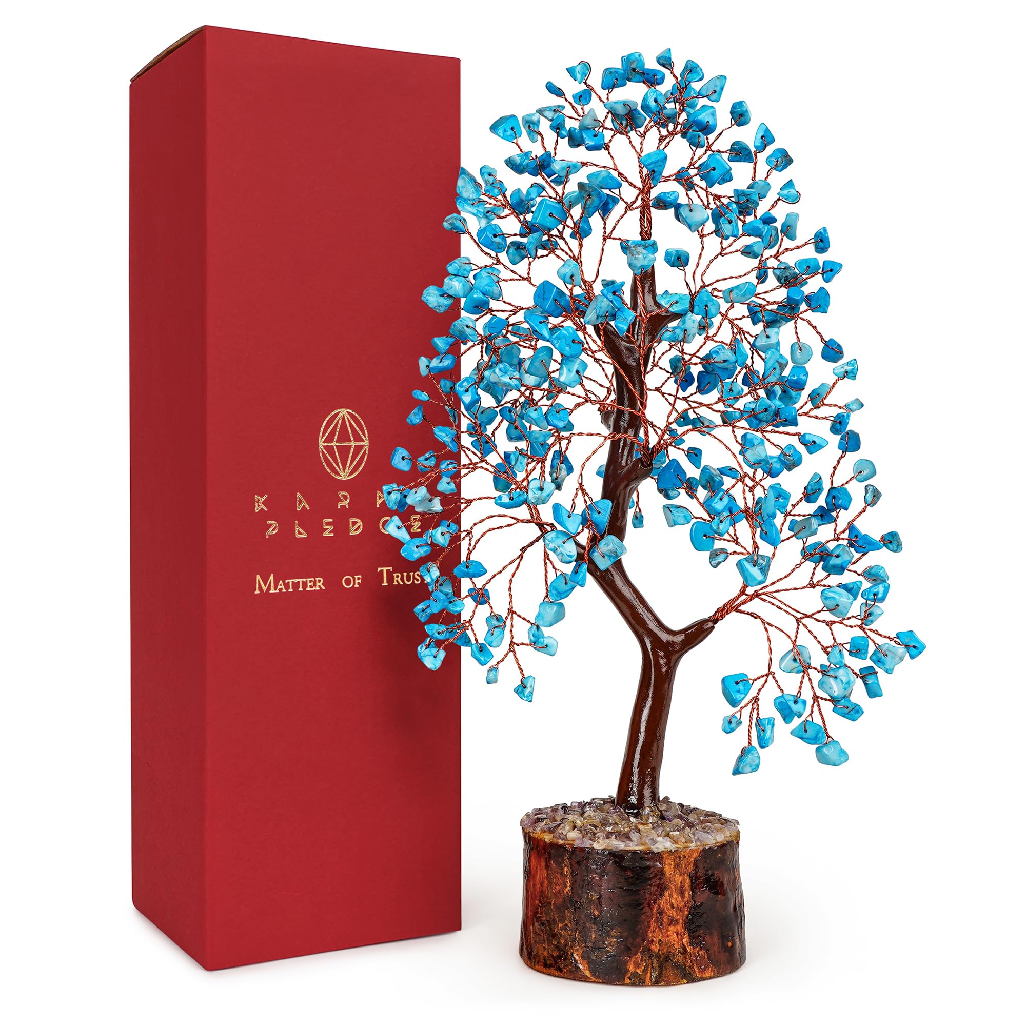 Crystal Tree of Life Turquoise Healing Crystal Trees for Home & Office ...