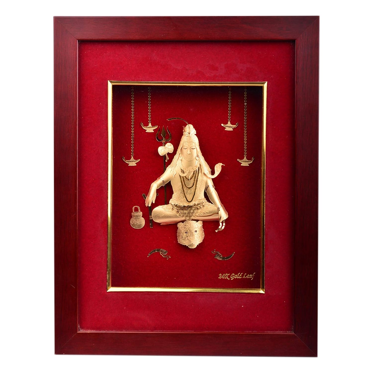 Buy Sister 24K Gold Plated Shankar ji Shiv Ji Lord Shiva Mahakal Frame ...