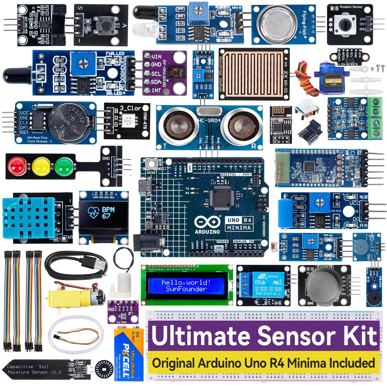 Mua SunFounder Ultimate Sensor Kit with Original Arduino Uno R4 Minima ...