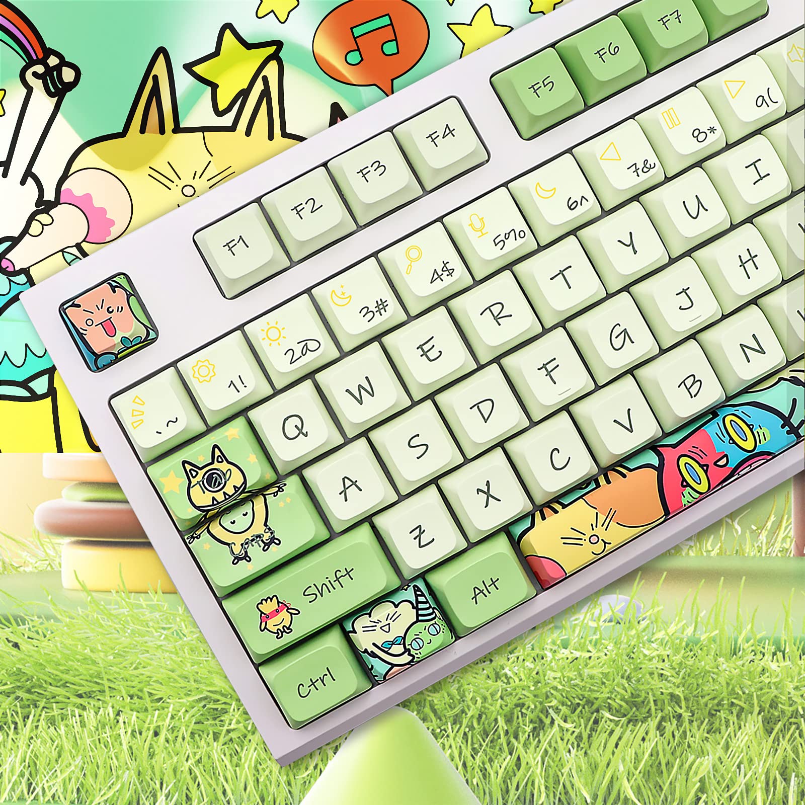 Mua JSJT Keycaps XDA Profile Key Caps Magical Elves Themed Keycap 135 ...