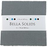 Amazon.com: Bella Solids Steel Charm Pack 42 Squares 5" Moda Fabrics ...