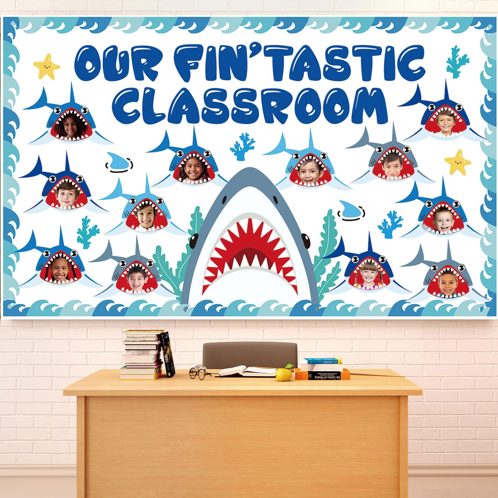 Shark Bulletin Board Kit Under The Sea Classroom Decorations Back to ...