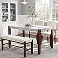 Amazon.com - 4 Piece Dining Table Set,46” Modern Dining Table Set for 4 ...
