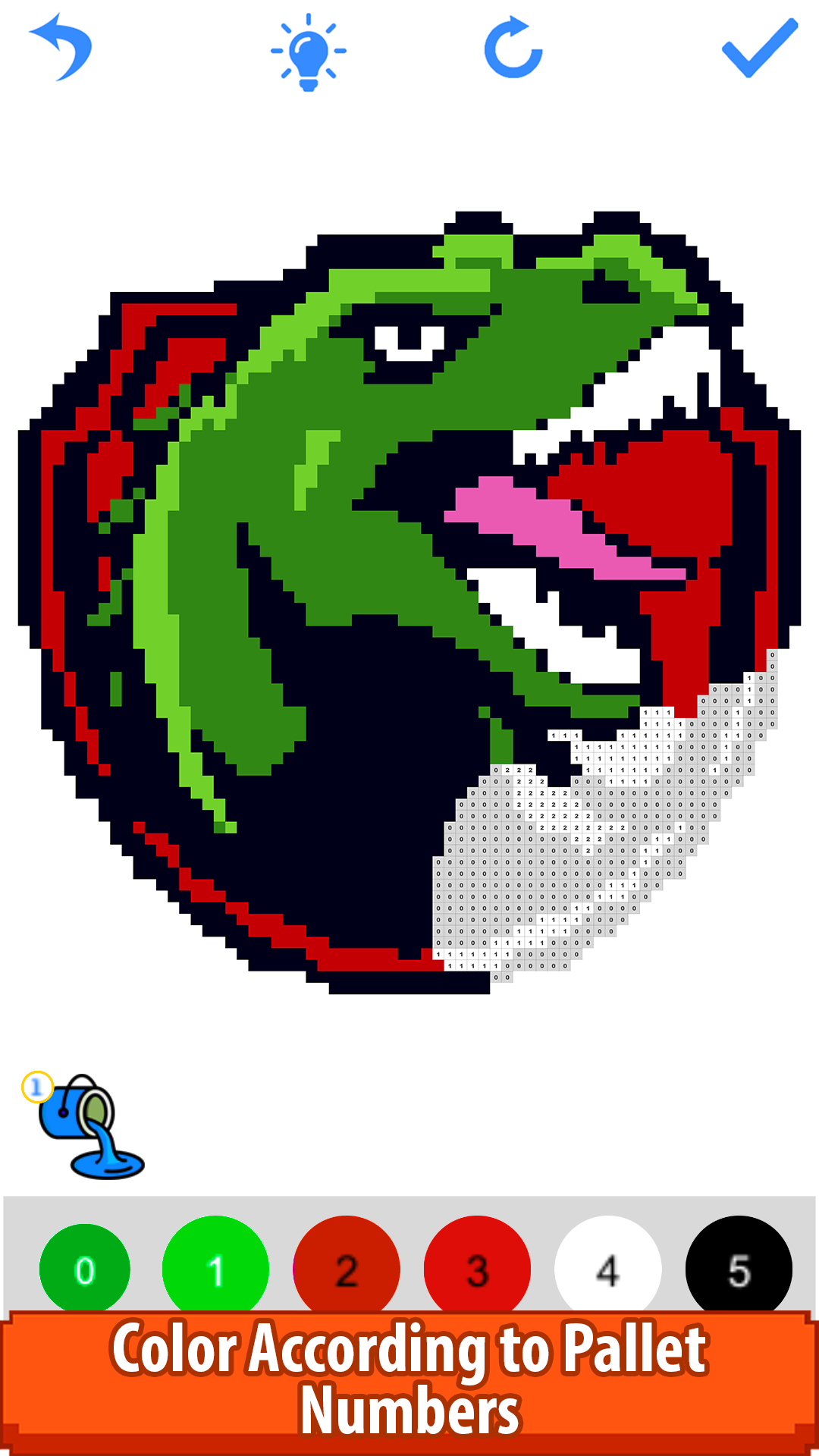 Dinosaurs Pixel Art - Paint by Number, Sandbox Coloring Pages:Amazon ...