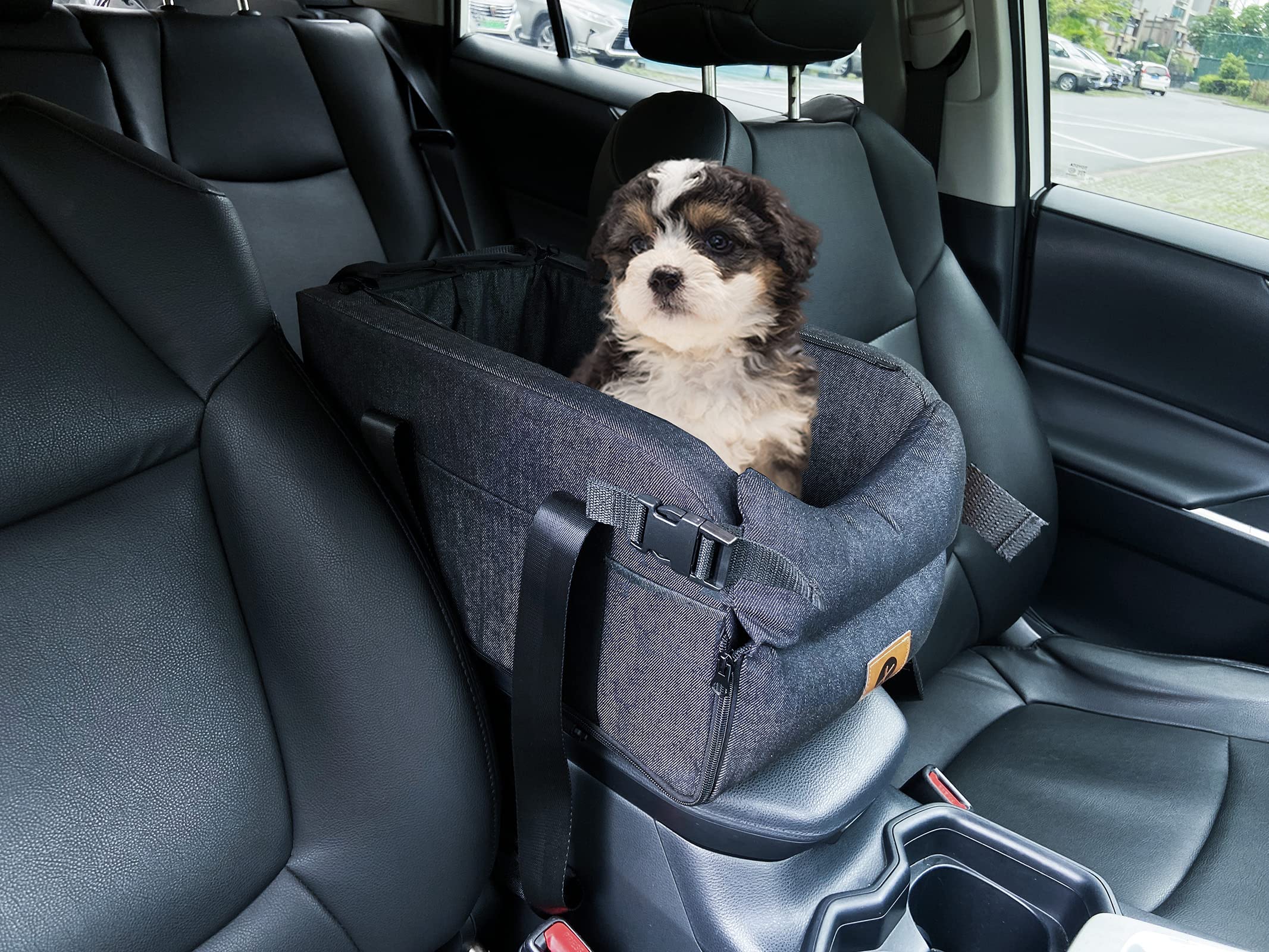 Secure Pet Travel Seat SUV Console Pet Dog Car Booster Seat - Secure ...