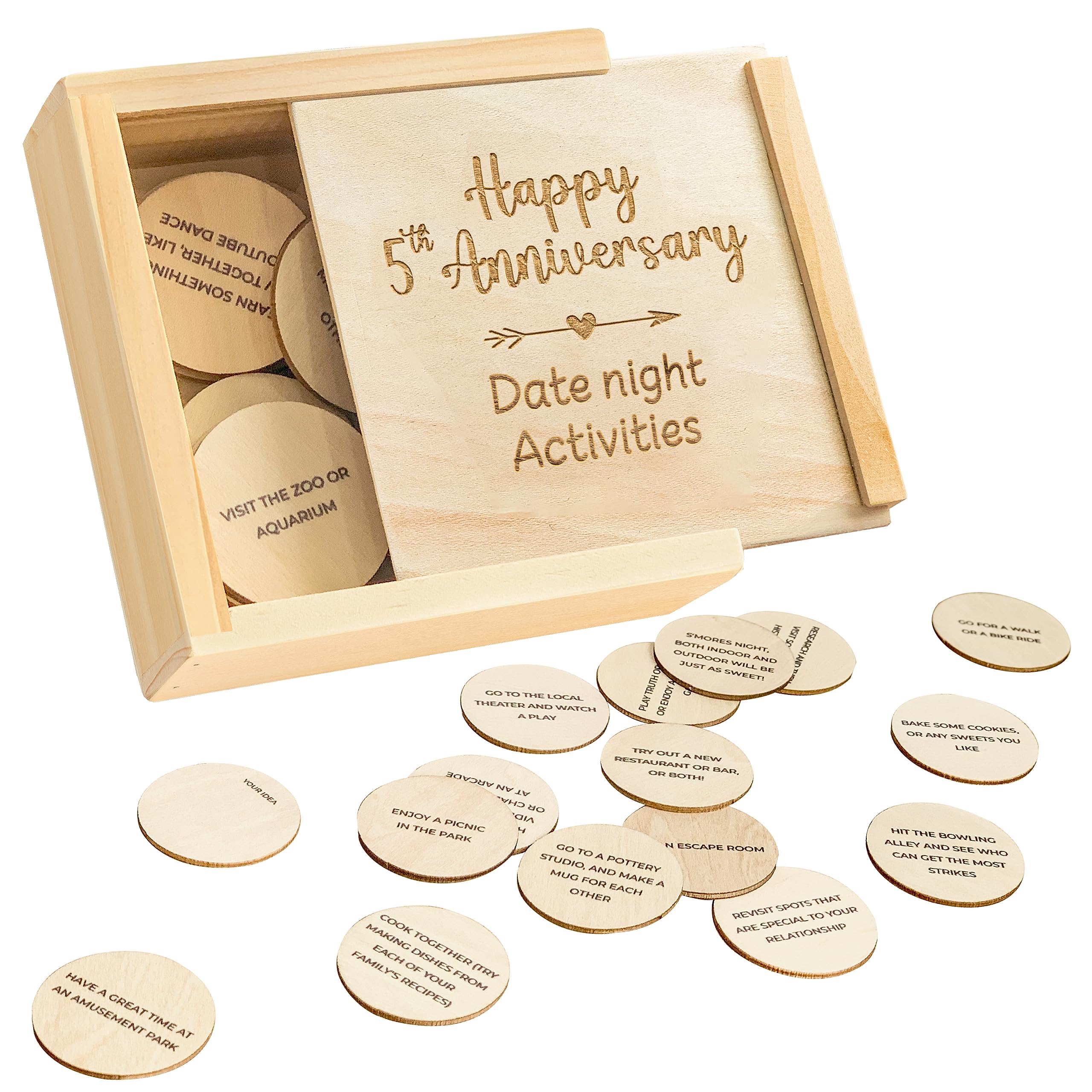Mua 5 Year Anniversary Wooden Gifts for Him Her - 5th Anniversary ...