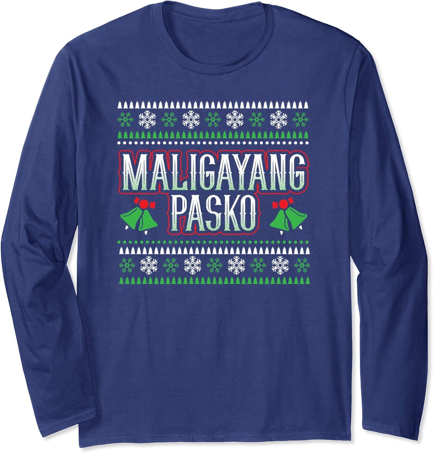 Amazon.com: Maligayang Pasko Philippines Merry Xmas Long Sleeve Shirt ...
