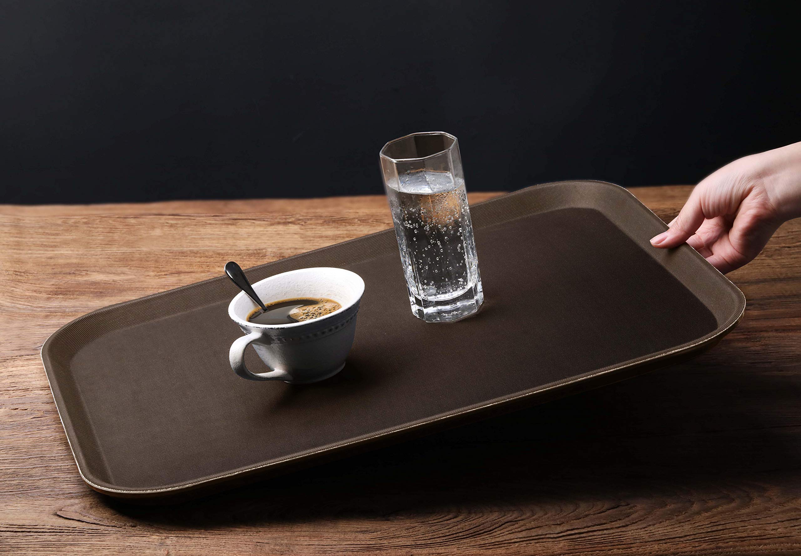 New Star Foodservice 25187 Non-Slip Tray, Plastic, Rubber Lined ...