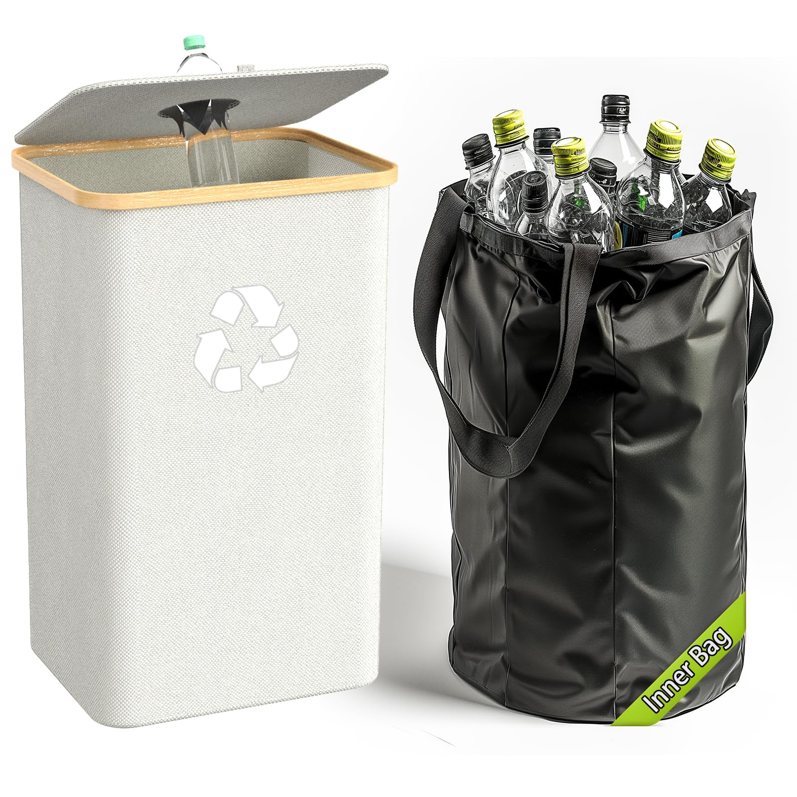 Pakusane Recycling Bin for Kitchen Indoor Home, Large 26 Gallon 100L ...