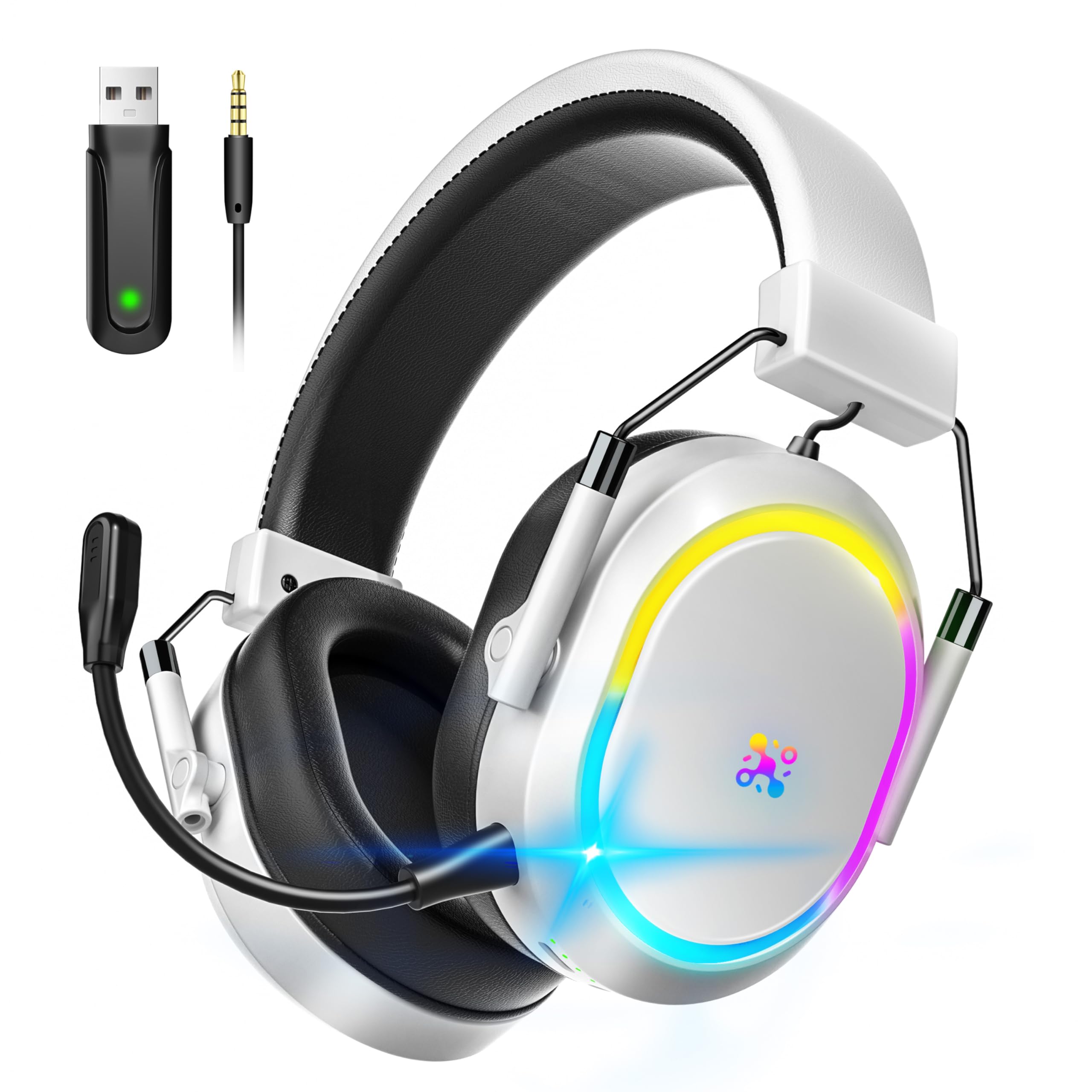 Dual Wireless Gaming Headset for PS5 PS4, 2.4 Ghz Bluetooth Gaming ...