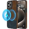 Amazon.com: LOHASIC for iPhone 15 Pro Case Leather Compatible with Magsafe,Elegant Soft Color ...