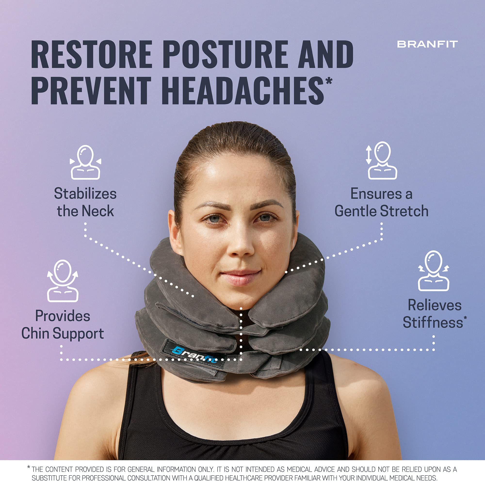 Mua Cervical Neck Traction Device Pro - Neck Brace with Adjustable ...