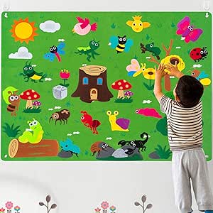 Amazon.com: WATINC Insect Teaching Felt Board Story Set 3.5 Ft 45Pcs ...