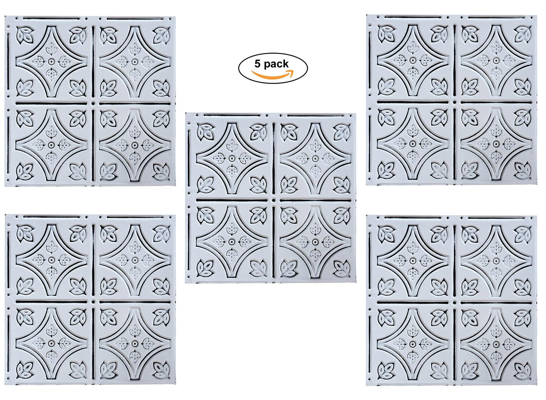 Holydecot Tin Wall Tiles Nail-Up Ceiling Tiles Stair Riser Kitchen ...