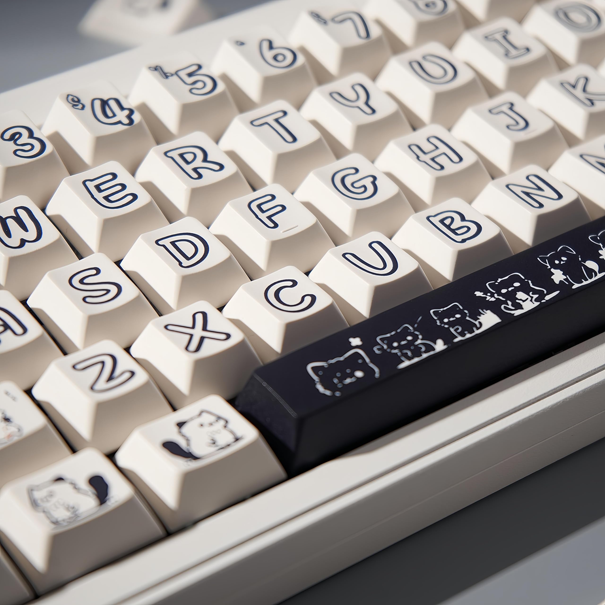 Mua PBT Keycaps Graffiti Cat Keycaps 148 Keys DYE-Sub Custom Keycaps ...