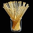 Amazon.com | 100 Pieces Disposable Plastic Round Top Crystal Swizzle ...
