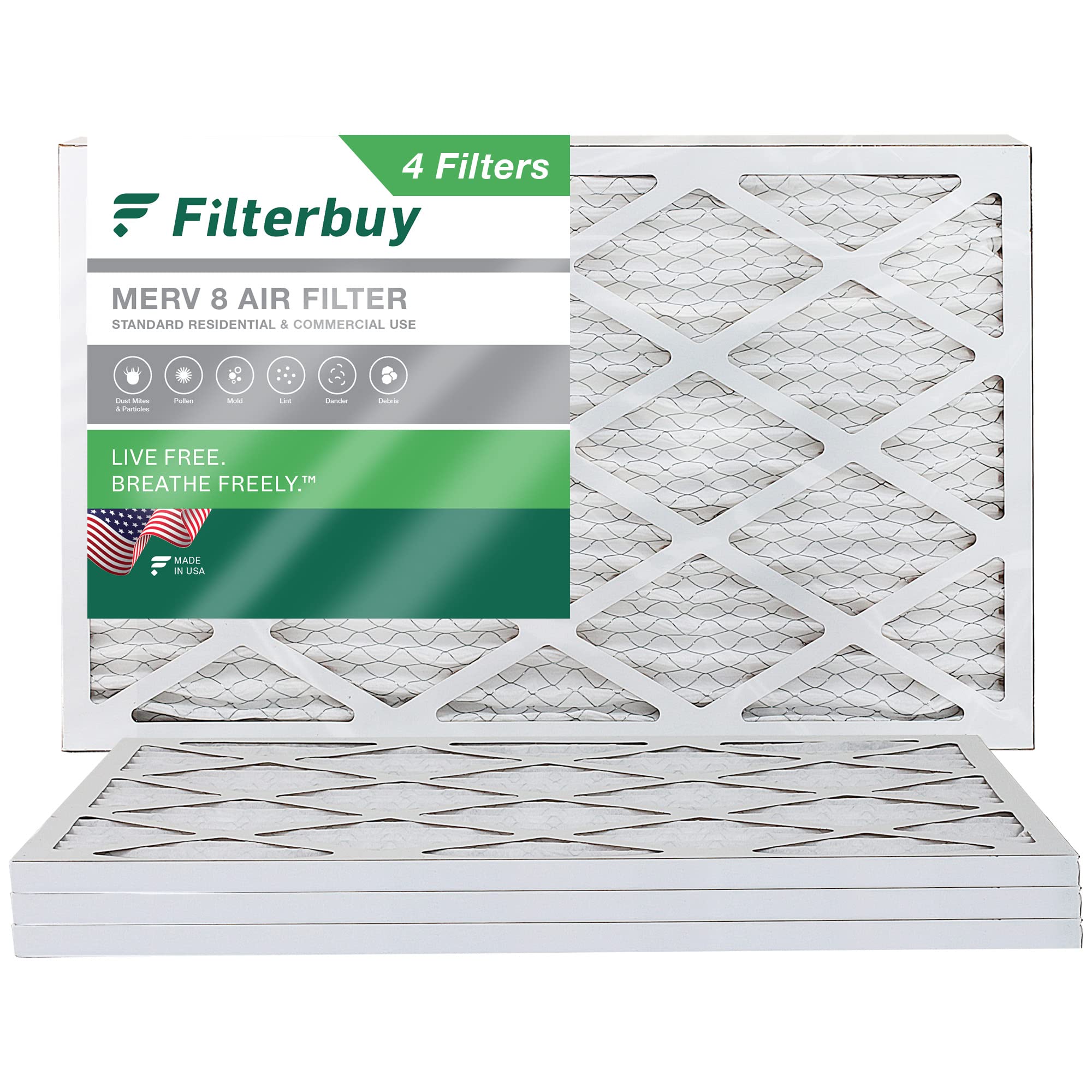 Mua 17x25x1 Air Filter MERV 8 Dust Defense (4-Pack), Pleated HVAC AC ...