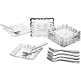 Amazon.com | Crystal Clear Alexandria 25-Piece Taster Plate Set with ...