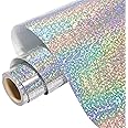 Amazon.com: WRAPXPERT Silver Holographic HTV Iron on Silver Heat ...