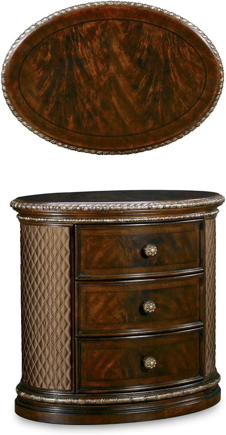 Amazon.com: A.R.T. Furniture Gables Cherry Oval 3-Drawer Nightstand ...