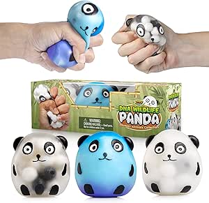 Amazon.com: YoYa Toys DNA Wildlife Panda Stress Ball 3-Pack ...