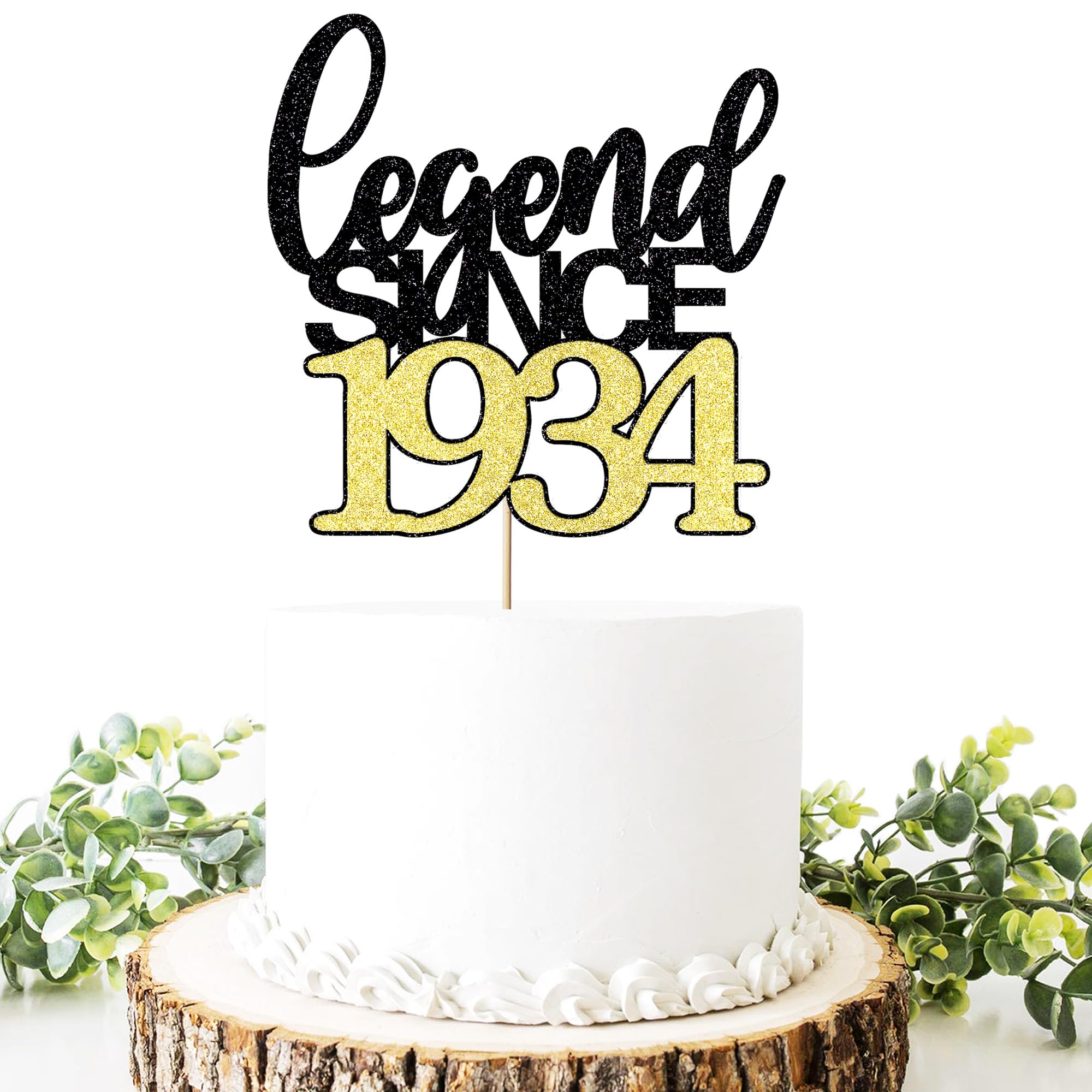 Migeaks Legend Since 1934 Cake Topper 91th Birthday Happy Birthday Cake ...
