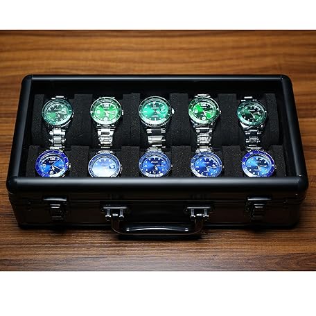 Mua RIGICASE 10 slots Aluminum watch case for men, Luxury watch display ...