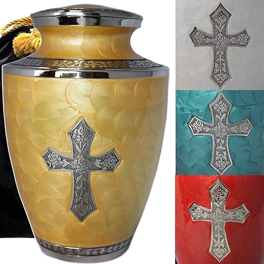 Amazon.com: Glory to God Catholic/Christian Cross Cremation Urns for ...