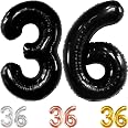 Amazon.com: KatchOn Black Number 36 Balloon - 40 Inch, 36 Birthday ...