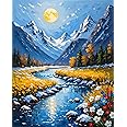 Amazon.com: ldazao Mountain Paint by Numbers Kit for Adults Beginner ...